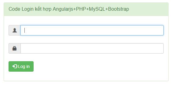 Login Sử Dụng Angularjs Php Mysql Bootstrap