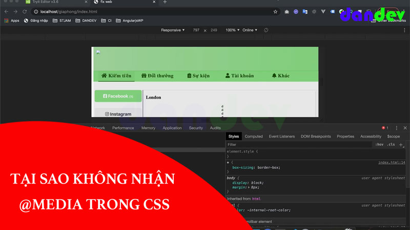 Tại Sao Không Nhận Media Trong Css